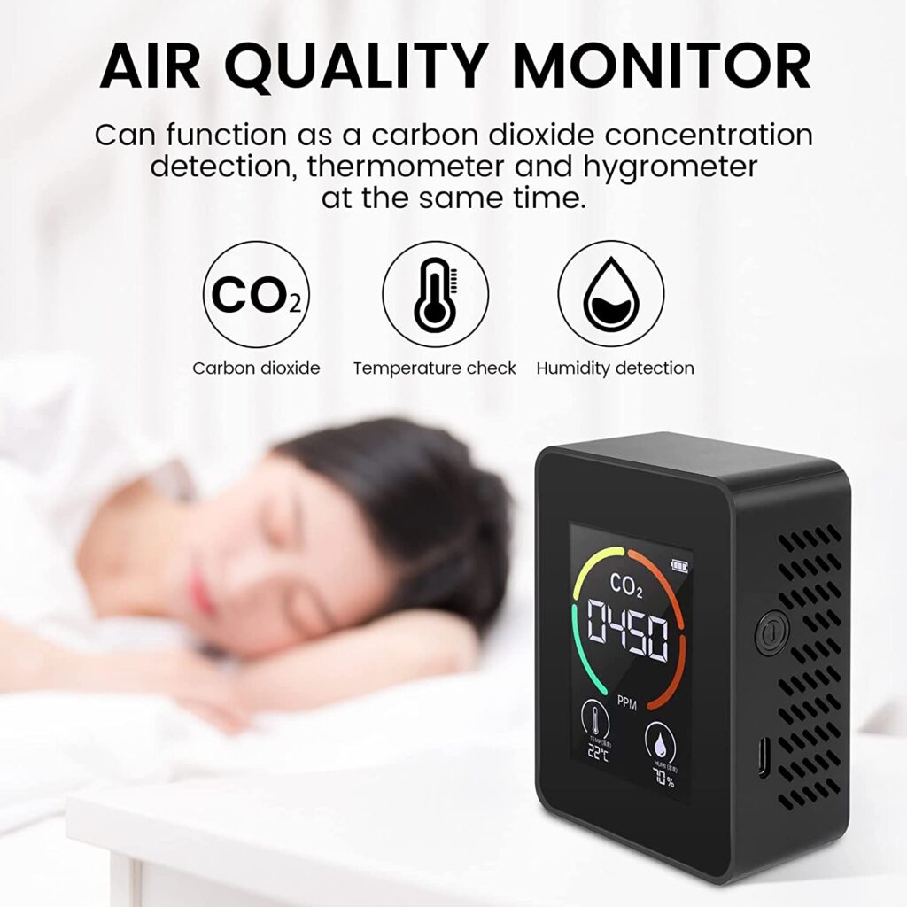 Air Quality Meter - Indoor CO2 Thermometer Humidity Tester Monitor ...