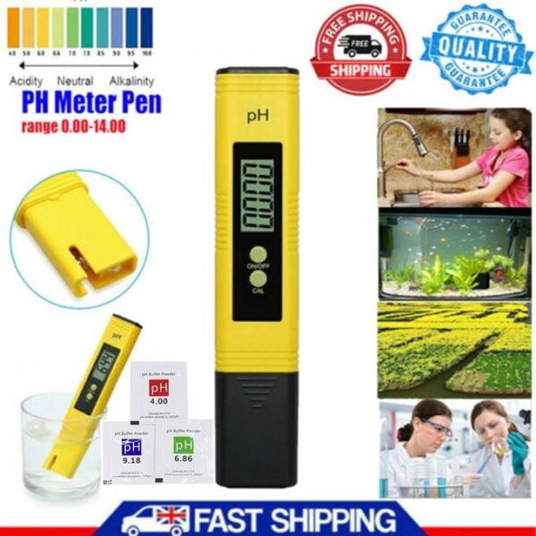 Digital ATC PH Meter Tester Buffer CALIBRATION POWDER 0.00~14.00 ...