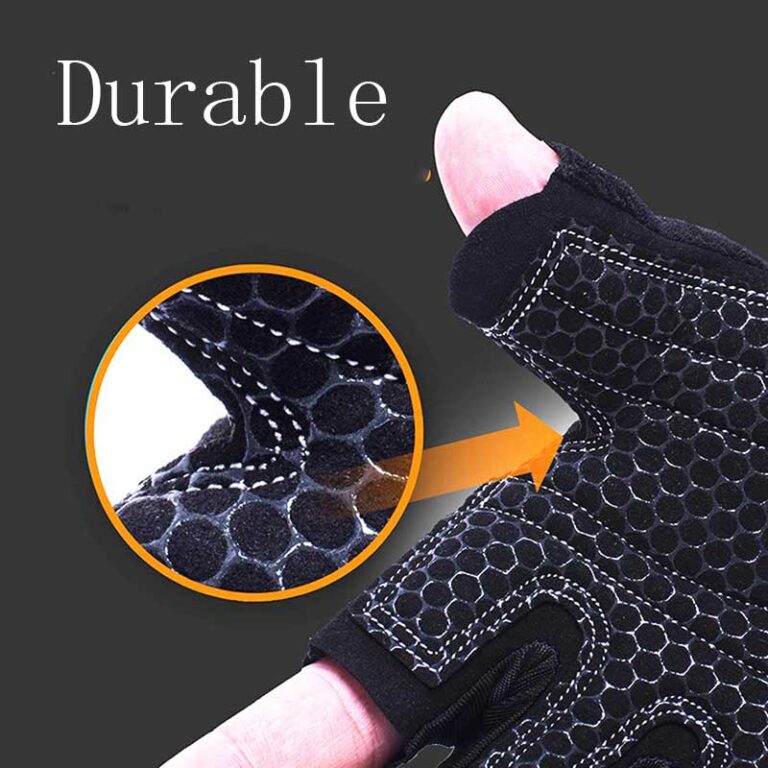 Adjustable Sports Gym GLOVES RIDING POWERLIFTING Cycling Half Finger ...