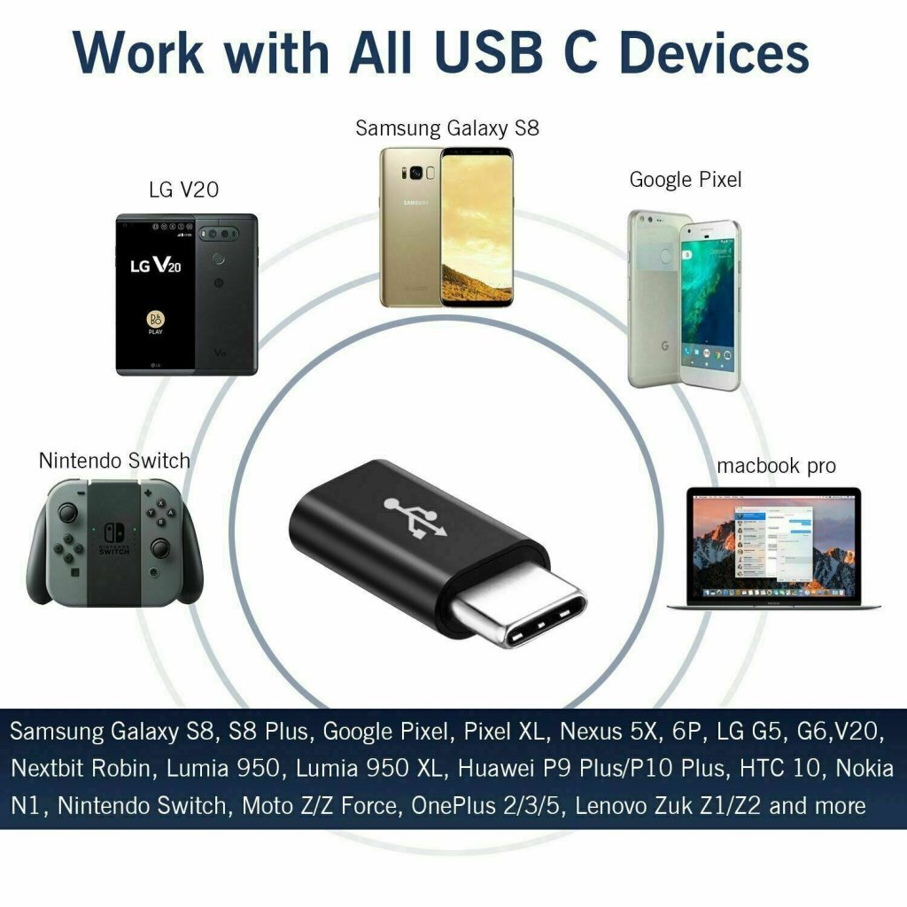 Android Micro USB Type C Connector Adapter Converter OTG - Barksdale