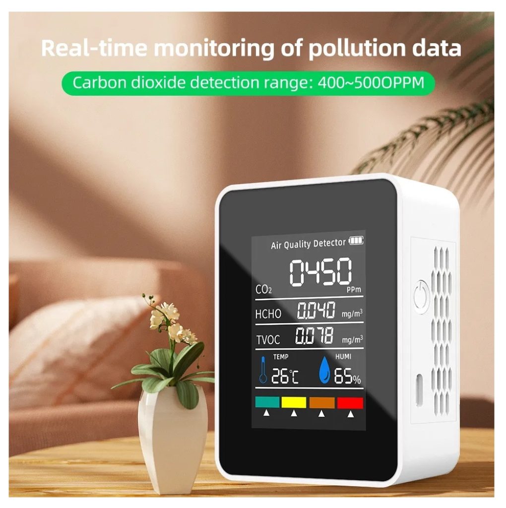 Indoor CO2 Air Thermometer Humidity Tester Quality Monitor Detector ...