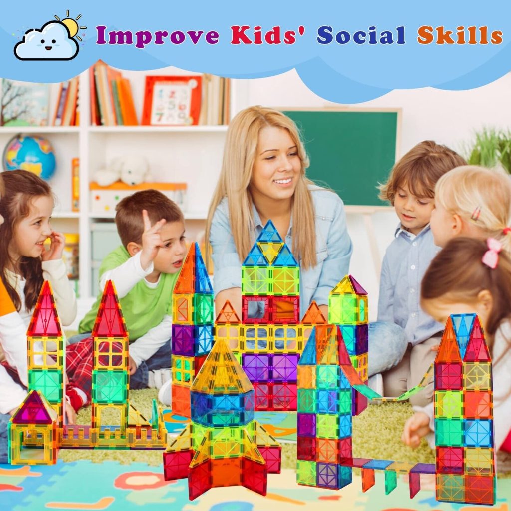 Magnetic Tiles Building Blocks Car Construction Toy Gift kids Children ...