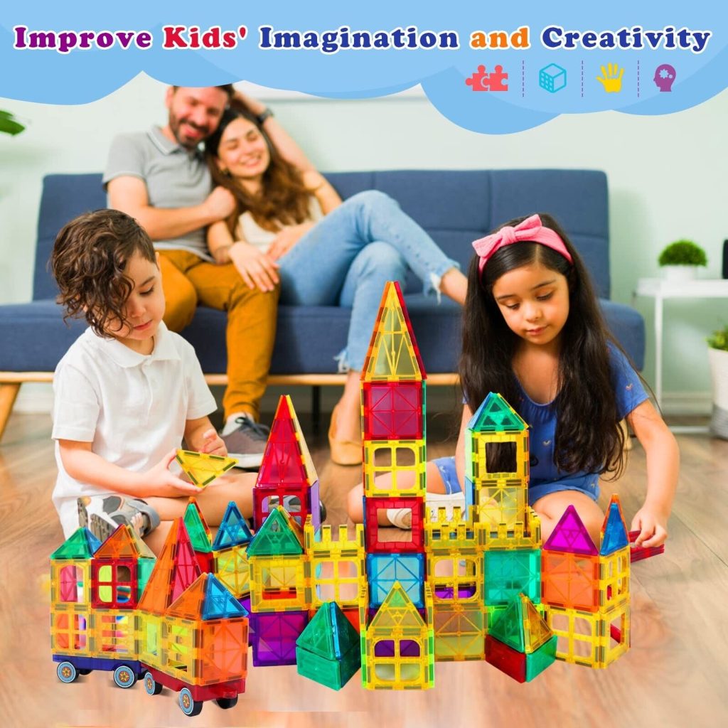 Magnetic Tiles Building Blocks Car Construction Toy Gift kids Children ...